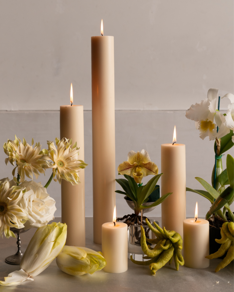 Ivory Pillar Candles XXL | Hall of Flame